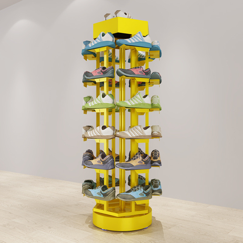 Free standing shoes display metal rack